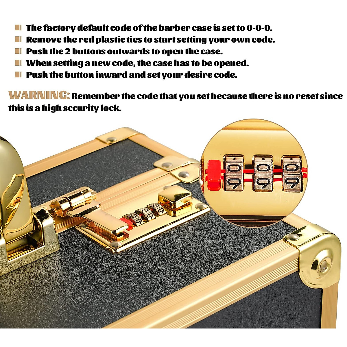 Professional Barber Supplies Case for Barber,Portable Barber Travel Carrying Case for Hair Stylist& Pet Groomer,Multi-Space Design, Sturdy, Large-Capacity Mobile Barber Stations (Gold)