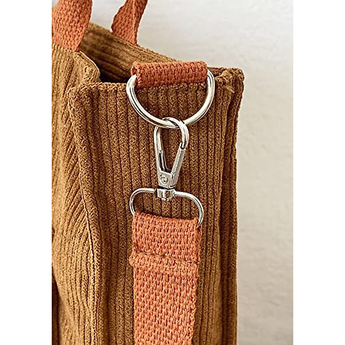 Corduroy Crossbody Bag for Women Girls,Casual Satchel Bag Large Capacity Corduroy Small Tote Bag for Work & School