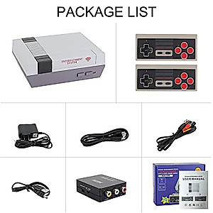 Sgizoku Classic Retro Game Console with 620 Video Games and 2 Classic Wireless Controllers, AV and HDMI HD Output, with HDMI Cable, Nostalgic Game Plug and Play, Classic Retro Toys Gifts for Kids and Adults