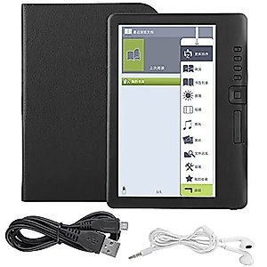 Vikye Portable 7inch Ebook Reader with Colorful Screen, Waterproof Design, High Speed Core, Flip Book Button, Read Assistant, Bookmark Function (8G Memory)