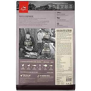 Orijen 2 Pack of Fit & Trim Dog Food, 4.5 Pounds Each, Grain-Free Kibble Made in The USA