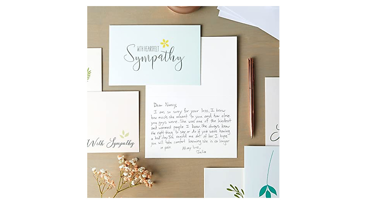 Best Paper Greetings Sympathy Cards - 48 Floral Designs
