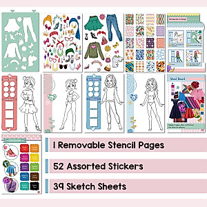 Mr. Pen- Fashion Sketchbook Kit, Fashion Design Sketchbook, Kids Fashion Design Kit, Fashion Designer Kits for Girls, Fashion Design Book, Kids Drawing Kit, Fashion Design for Kids