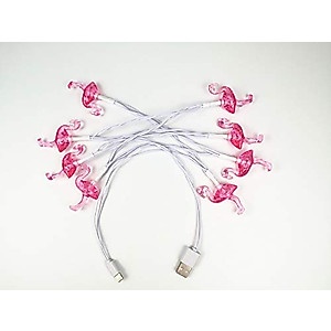 YAGE Tale Pink Flamingo USB Christmas Light Phone Charger Cord Designed for Women 50inch 8LED Compatible with Phone 11,11Pro,11Pro Max,12,12Pro,12Pro Max,13,13Pro,13Pro Max,14,14Pro,14Pro Max etc