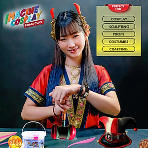 Sculpting and Cosplay Foam Clay, 300g of High Density Air Clay for Sculpting and Molding into Fun Projects and Cosplay Props. Foam Clay is Lightweight, Flexible, Easy to: Mold, Sand and Paint.