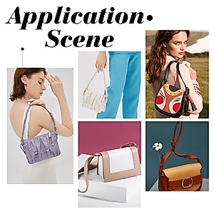 WADORN Leather Purse Strap Replacement, 17.9 Inch Adjustable Handbag Handles Strap Cowhide Leather Bag Handles DIY Bag Purse Making Accessories for Satchel Tote Crossbody Bag, Black