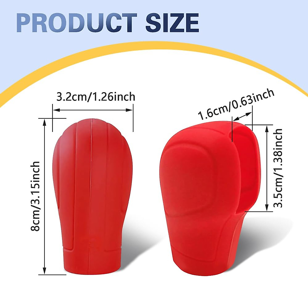 Middrivr Car Gear Shift Knob Cover, Car Shifter Cover, Anti-Slip Auto Knob Gear Stick Protector, Automotive Interior Accessories Silicone Automatic Stick Shift Cover Universal for Most Vehicles