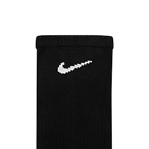 Nike Everyday Plus Cushion No Show Socks 6-Pair Pack Black/White LG (US Men's Shoe 8-12, Women's Shoe 10-13)