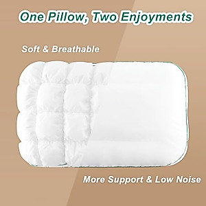 YOUR MOON Fluffy Support Bed Pillow Queen Size, Super Soft Premium Down-Alternative Filling for Sleeping, Luxury Hotel Quality Bed Pillows for Side Sleeper (White)