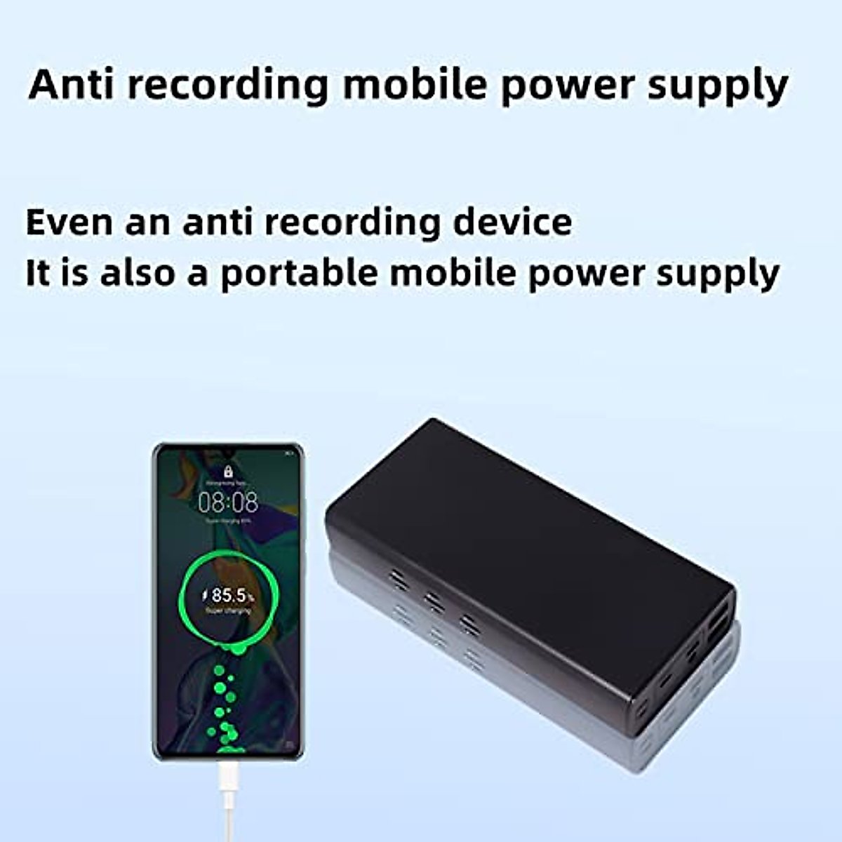 Audio Recording Blocker, Prevent Voice Recording, Powerful Microphone Suppressor Device for Home Office Travel, with Remote Control, 6000mAh Battery(L1)