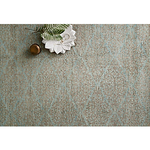 Loloi ESSEX Area Rug 4'-0" x 6'-0" Aqua/Sand