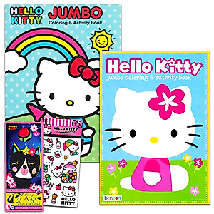 HUB Studios Hello Kitty Coloring Book and Stickers Super Set~ Hello Kitty Coloring Book with Hello Kitty Stickers & Specialty Door Hanger