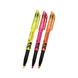 PILOT FriXion Light Erasable Highlighters, Chisel Tip, Assorted Color Inks, 3-Pack (46507)