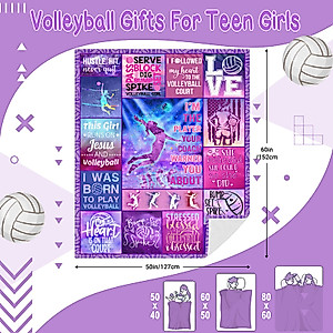 Pozevan Volleyball Gift Blanket - Volleyball Gifts for Teen Girls - Volleyball Gifts for Team - Volleyball Coach Gift - Volleyball Gifts for Girls - Gifts for Volleyball Lovers - 50" X 60"