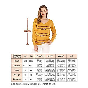 Kallspin Women's Cotton Pullover Sweater Relax Fit V Neck Long Sleeve Basic Fashion Knit Jumper (Large, Light Grey)