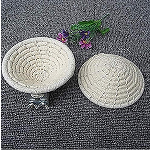 zmgmsmh Handmade Cotton Rope Bird Breeding Nest Bed for Budgie Parakeet Cockatiel Parakeet Conure Canary Finch Lovebird and Small Parrot Cage Hatching Nesting Box (Cotton Rope)