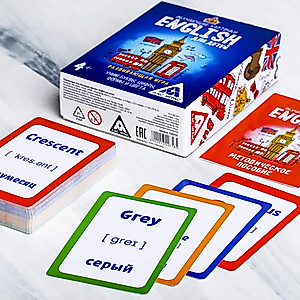 Russian to English Flashcards for Kids ESL Preschool Educational Russian Flash Cards 70 pcs - Russian Vocabulary Cards