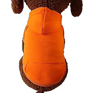 Pet Clothes for Cats Girl Dog Outfit Soft Cat Sweater Dog Sweatshirt for Small Dog Puppy Cat (X-Small, Orange)
