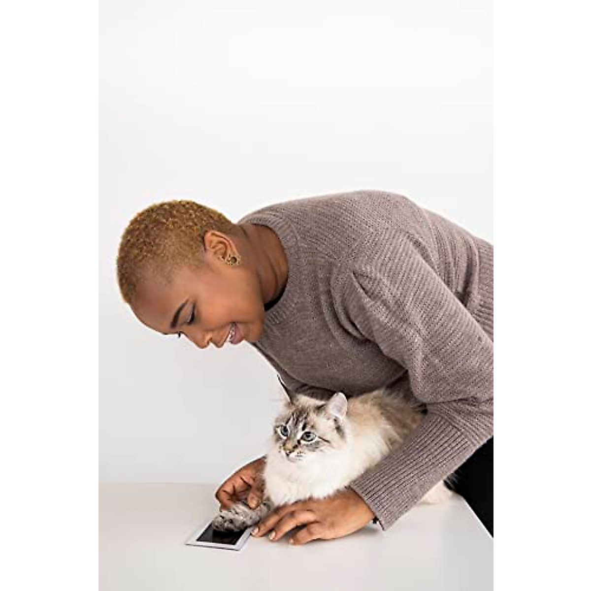 Pearhead Small Pet Paw Print Clean-Touch Ink Pad and Imprint Cards, for Small Sized Cats or Dogs, Pet Owner Gifts, DIY Keepsake Pawprint Maker, Black