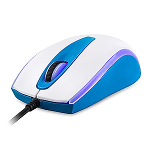 COOLERPLUS Wired Mouse, 1200DPI, Rainbow Breathing Light, USB Computer Mouse for Kids/School/Office/Home/Gaming Mouse, Compatible with Windows for PC, Laptop, Desktop, MacBook(White)