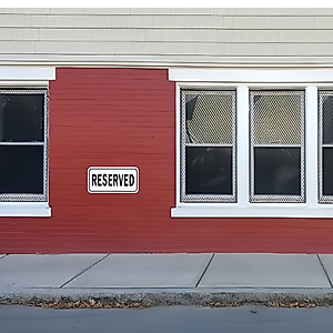 2 Pack Reserved Sign, 12"x 6" - .040 Aluminum Reflective Sign Rust Free Aluminum-UV Protected and Weatherproof