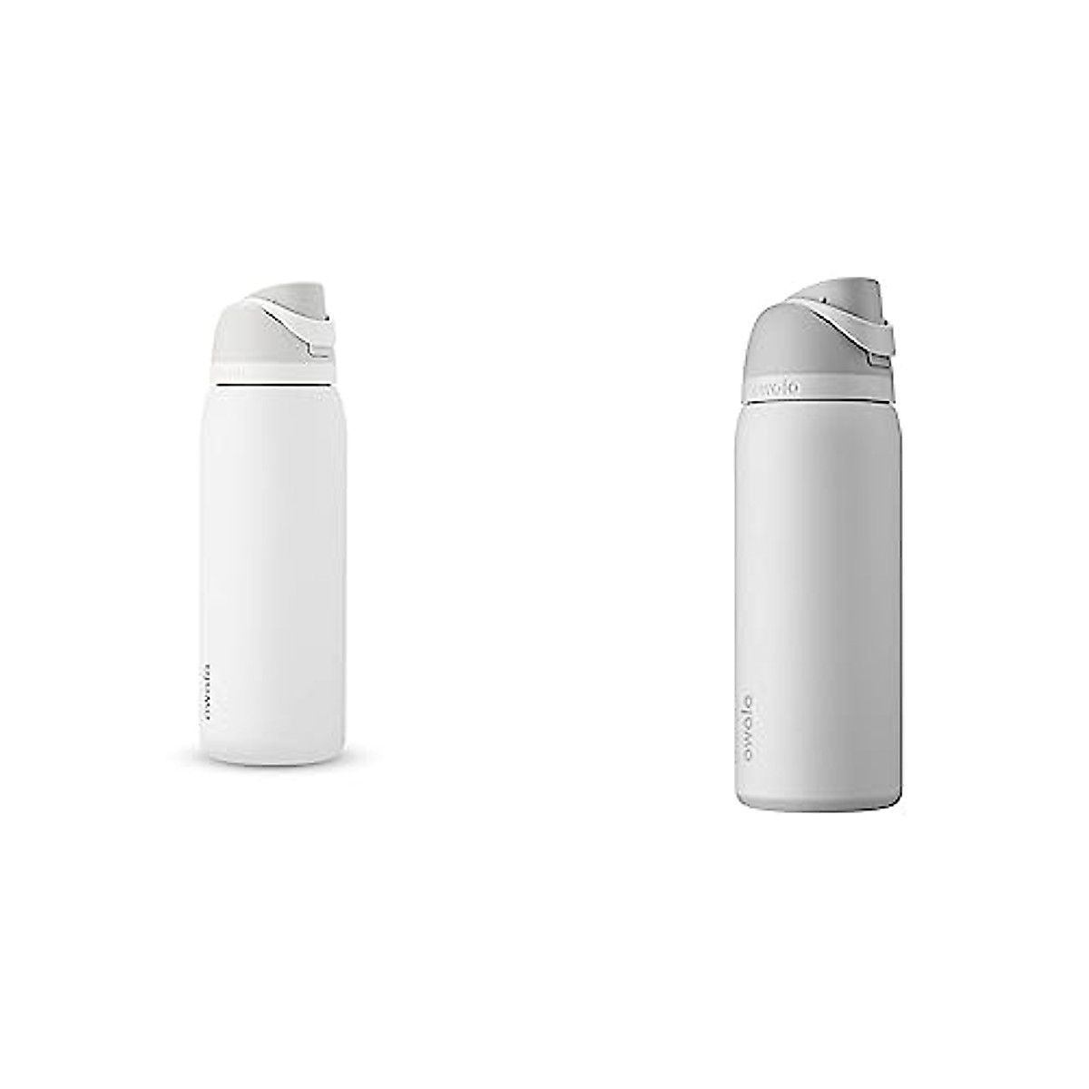 Owala FreeSip Insulated Stainless Steel Water Bottle, 40-oz, Shy Marshmallow & FreeSip Insulated Stainless Steel Water Bottle with Straw for Sports and Travel, BPA-Free, 32-oz, Shy Marshmallow
