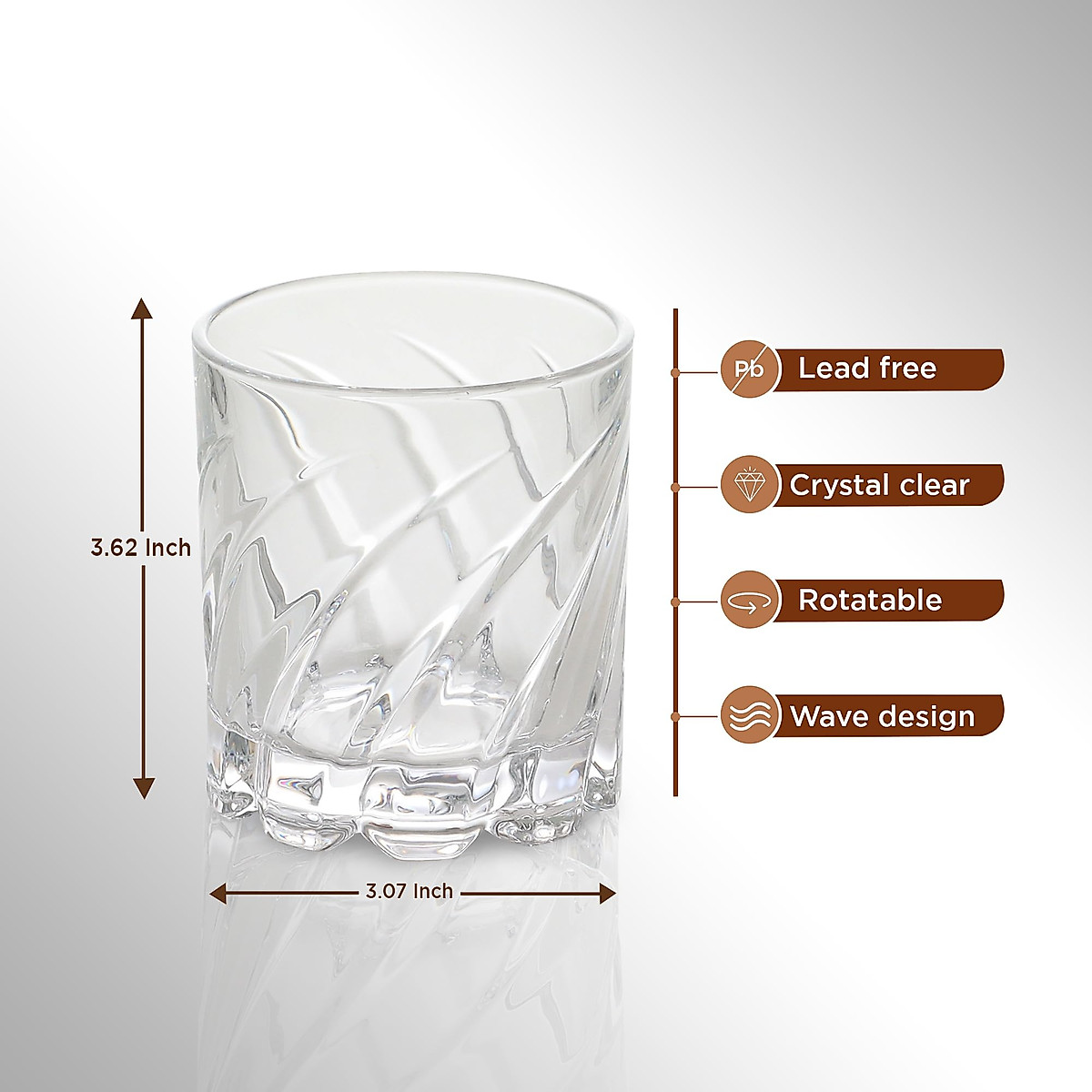 TEAVAS Whiskey Glass Gift Set with Drinking Glasses, Metal Ice Balls, Coasters & Ice Tongs - Bar Glasses for Scotch & Bourbon - Bartender Kit - Birthday Gifts for Friends & Family