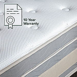 ZINUS 14 Inch Green Tea Cooling Gel Memory Foam Hybrid Mattress, California King, Pocket Innersprings for Motion Isolation, Mattress in A Box