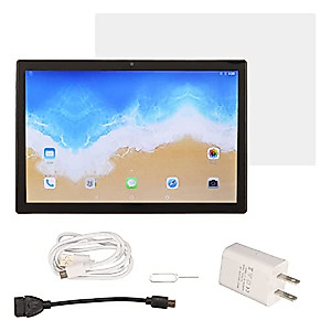 RTLR 10.1 Inch Tablet, 8GB RAM 128GB ROM Gold Octa Core Processor Tablet Dual SIM Dual Standby for Work (US Plug)