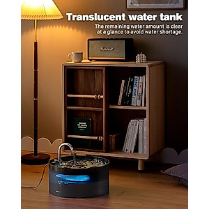 Cat Water Fountain: 108oz/3.2L Cat Fountain Super Silent Pet Water Fountain - Water Fountains for Cats Indoor - Faucet Cat Fountain - Quiet Water Pump - Suitable for Cats and Dogs - BEMOONY