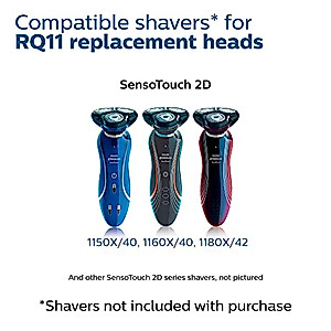 Philips Norelco Shaving Head for Shaver SensoTouch 2D (1100 Series), RQ11/52, Silver, 34