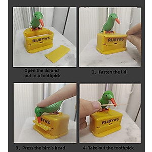 RIJBYWS Bird Toothpick Dispenser£¬Telescopic Automatic toothpick dispenser£¬Cute Toothpick holder decoration the kitchen, home,party, fun gifts for children parents