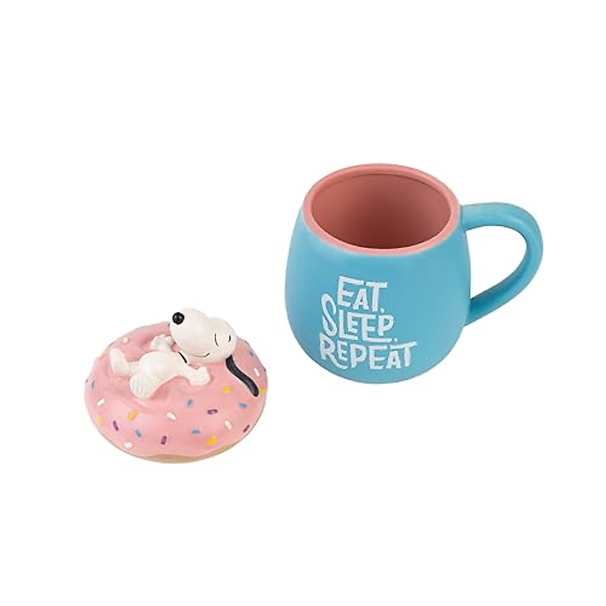 Snoopy Mug with Lid | 50 cl / 500 ml / 16.9 oz - 14.3 x 10.7 x 16.7 cm | Coffee Mug | Tea Mug | Cool Gifts | Snoopy Gifts