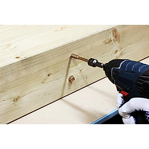 TimCo Solo Coach Screws 6.0 x 60 mm-Hex Flange Head-Yellow-(Box 100) -660SCSY, 6.0 x 60mm