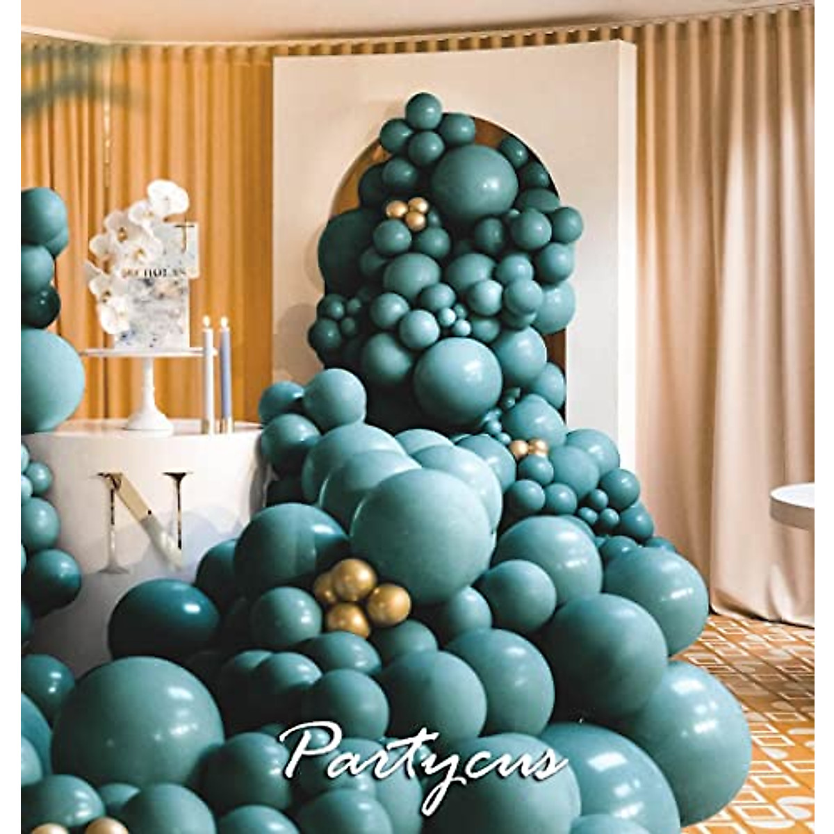 Dusty Blue Balloon Garland Slate Blue Latex Balloons Different Sizes Dark Teal Pastel Balloon Arch Kit for Neutral Baby Shower Wedding Teddy Bear Birthday Party Decoration