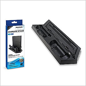 Dobe PS4 Pro Dual Charging Dock Veritcal Stand USB HUB with Cooling Fan for Sony PlayStation 4 Pro and PS4 Slim System