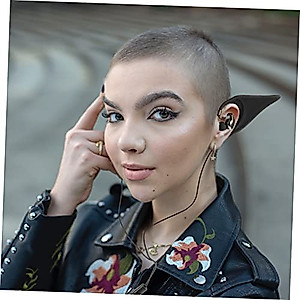 Mikikit Women Noise Fake in Accessories Earphone Computer Halloween Tablet Kids Phones Headphone Stereo Elves Elf in- with Earbuds Exercise Costume Phone Cell in-Ear Accessory Practical