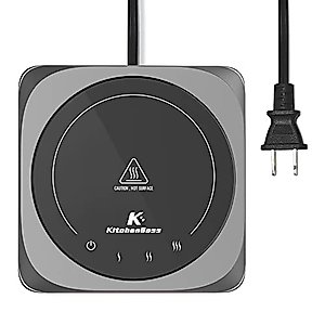 KitchenBoss Smart Coffee Mug Warmer: Coffee Cup Warmer for Desk with 3 Temperature Setting, Coffee Cup Warmer Candle Warmer with Auto Shut Off Beverage Heating Plate