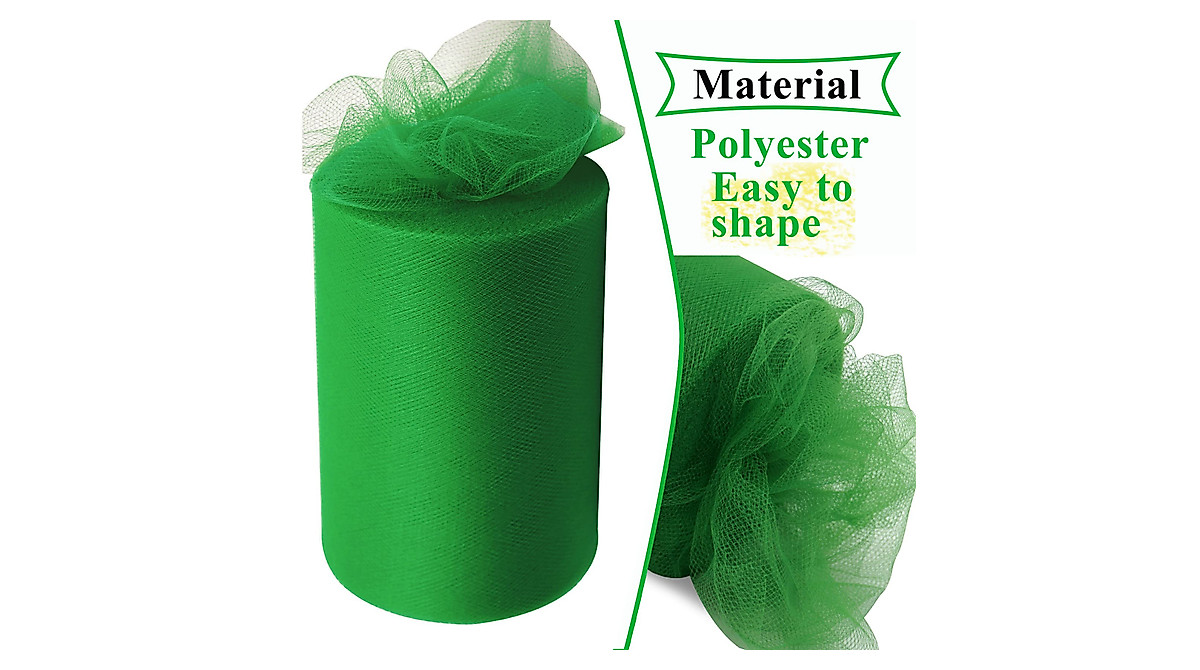 Emerald Green Tulle Fabric – 100 Yards for Crafts