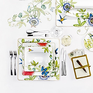 villeroy & boch Medium Plate, White, Yellow, Green, Red, Blue, 9.4 inches (24 cm) Amazonia 1035142700