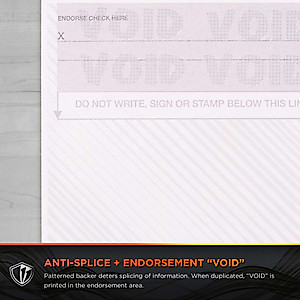 DocuGard Blue/Red Prismatic Top Check, 8.5 x 11 Inches, 24 lb, 500 Sheets, 1 Check Per Sheet (04532)