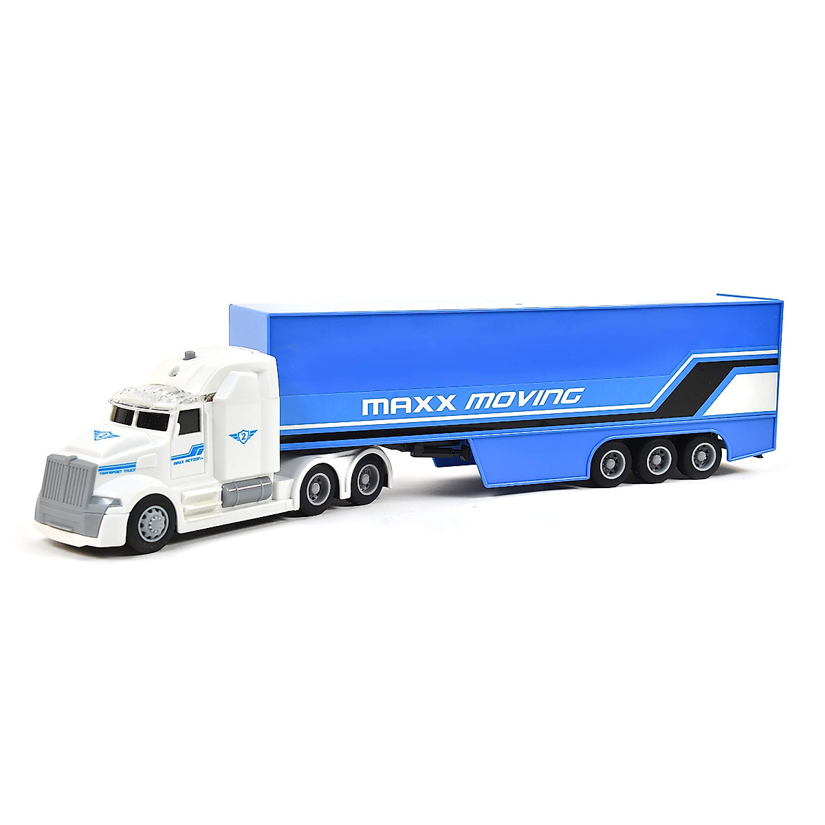 Sunny Days Entertainment Big Rig – Lights and Sounds Pull Back Toy with Friction Motor | Receive Either The Airplane Transport Semi or Oil Tanker | Color May Vary – Maxx Action