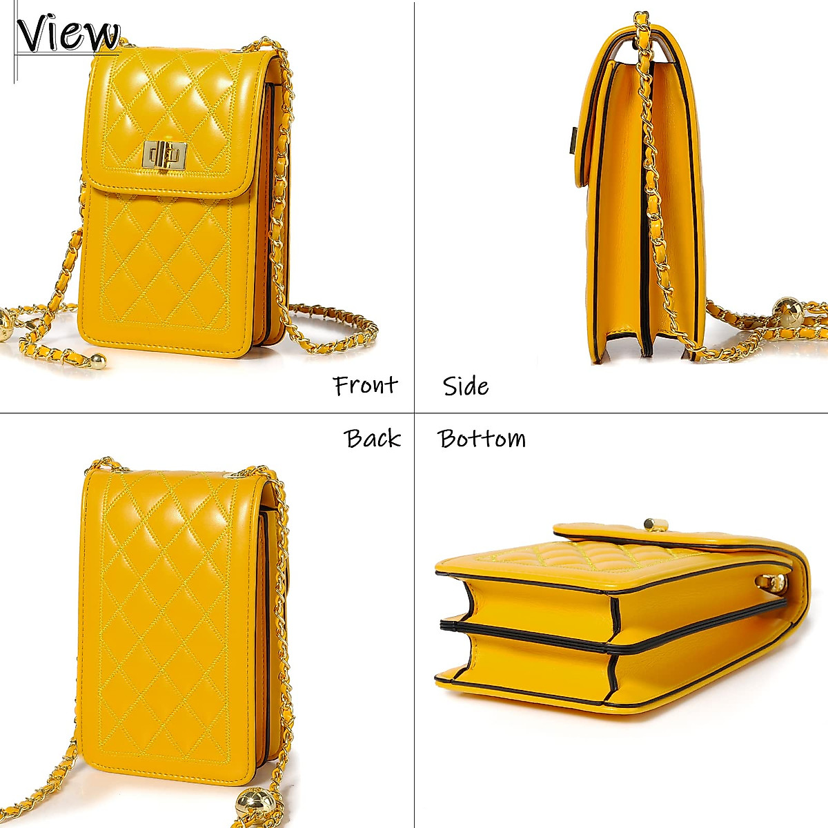 FSD.WG Women Small Crossbody Cell Phone Purse Leather Phone Purse Mini Messenger Shoulder Handbag Wallet