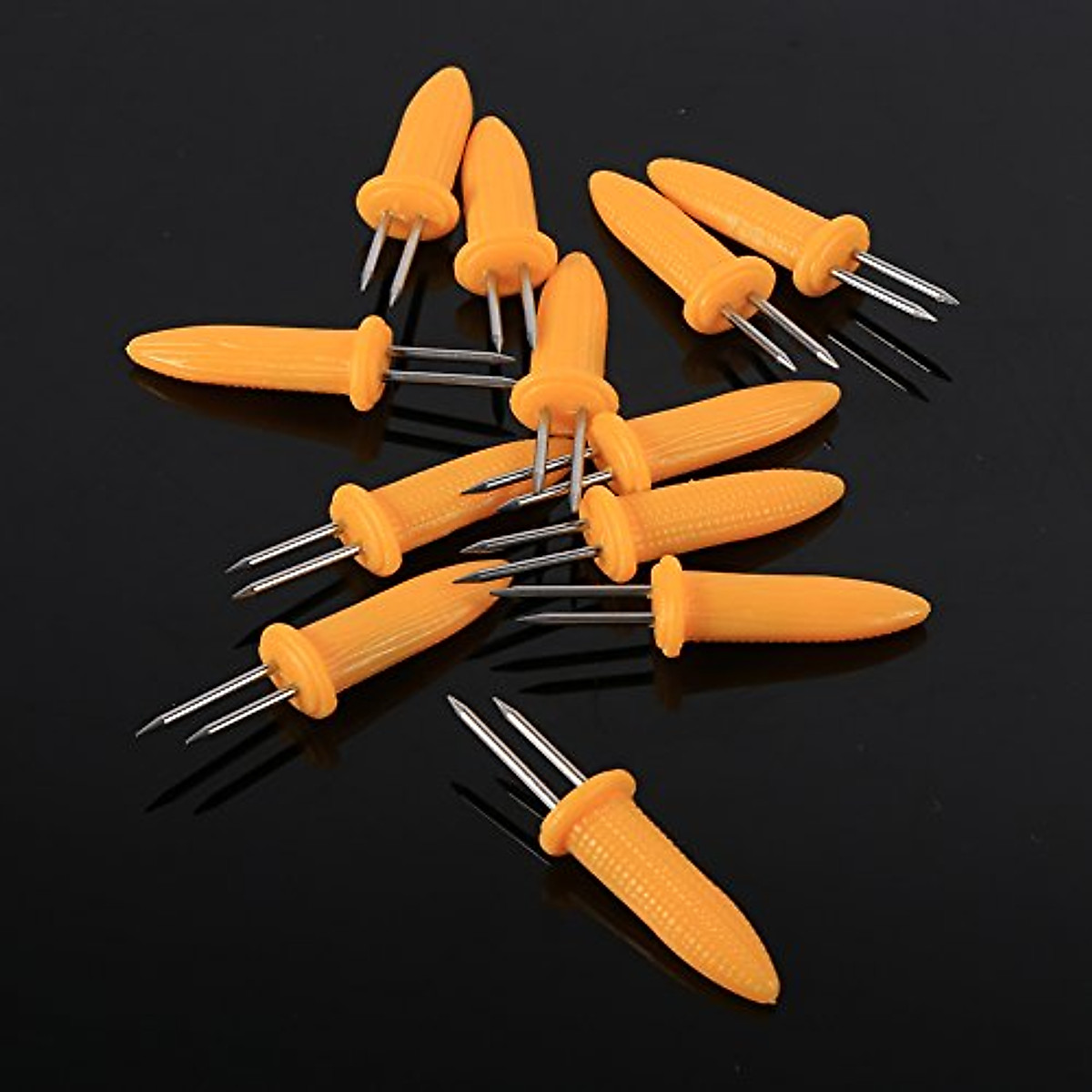 12 PCS/Set Corn on The Cob Holders, Corn on The Cob Skewers for BBQ, Durable Heat Resistant Non Slip Corn on the Cob holders for BBQ, Cooking, Birthday Party