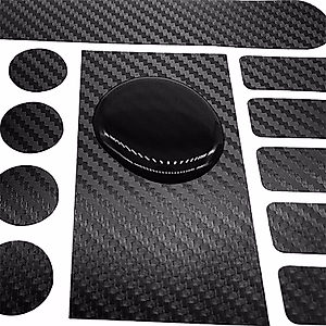 SJZBIN 4PCS Mountain Bike Chain Protective Road Bike Folding Frame Front Fork Bicycle Chainstay Protector Decal Frame Guard Adhesive Film Cover (Matte Black x 2+Carbon Fiber Pattern x 2)