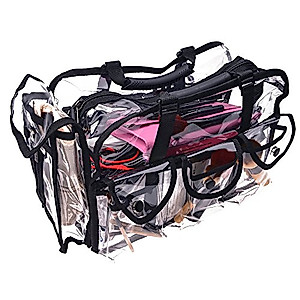 SHANY Clear Makeup Bag, Pro Mua rectangular Bag with Shoulder Strap, Large