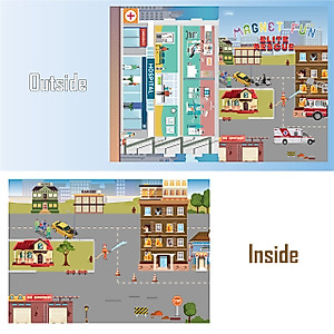 Magnetic Portable Playboard Elite Rescue Team Fire Fighting Trucks Police Trauma and Engineer (41 PCS)