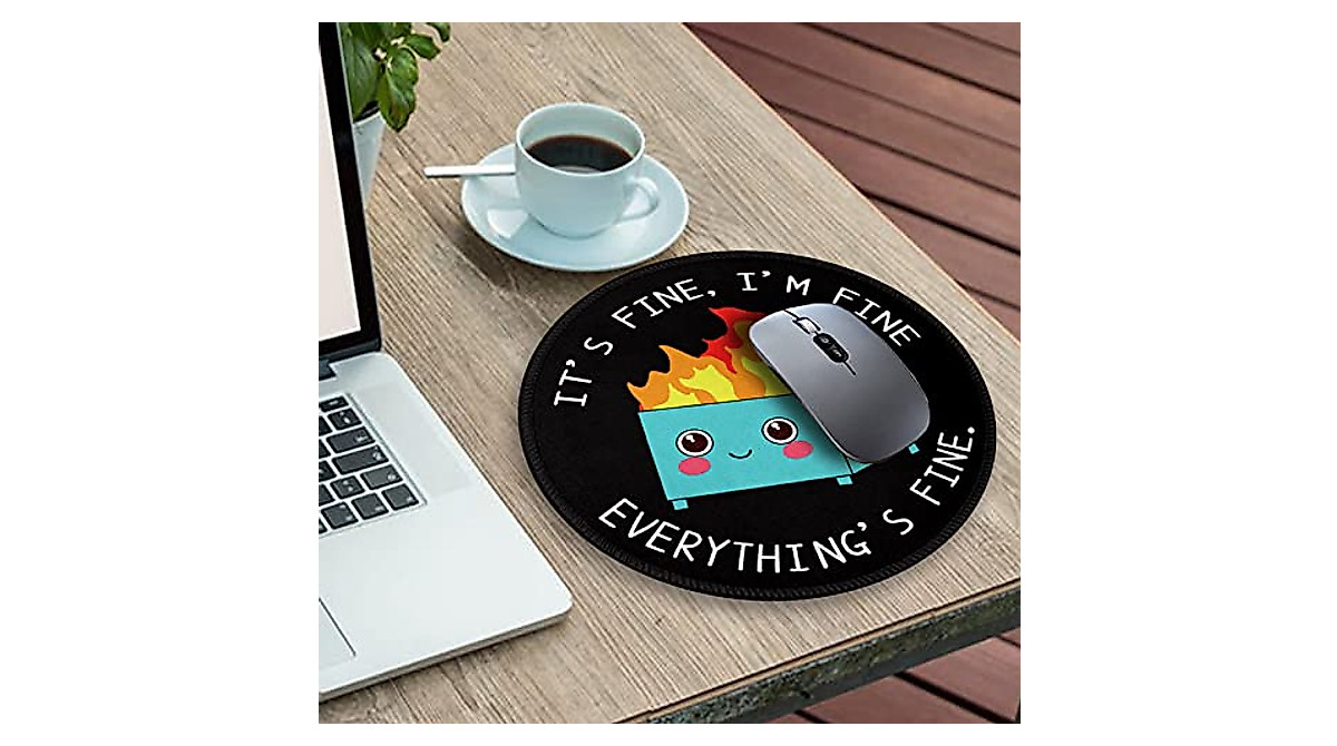 Funny Dumpster Fire Mouse Pad – Durable, Non-Slip, Perfect for Gaming