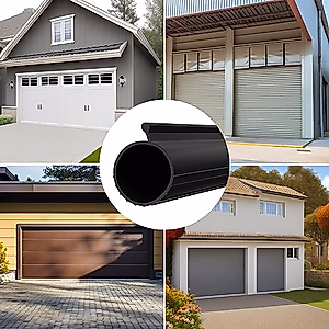 Duzzy Garage Door Bottom Seals, 10 Feet P-Bulb Weatherproofing Garage Door Seals Bottom Rubber for Single-Track Replacement Overhead Doors