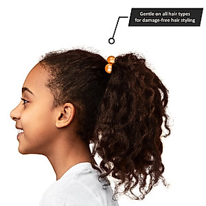 Expressions 24pc Ponytail Ball Hair Elastics Collection,Brightly Colored Marble Finish Twin Bead Ponytail Balls For Girls And Toddlers